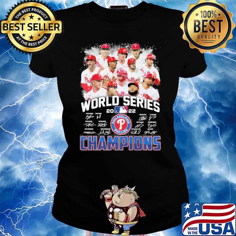 Philadelphia Phillies world series 2022 champions signatures shirt, hoodie, sweater, long sleeve ...