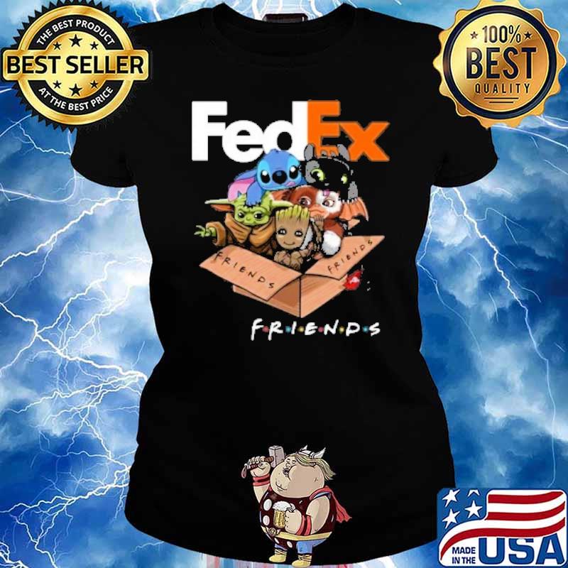 FedEx friends baby yoda Stitch toothless groot shirt, hoodie, sweater ...