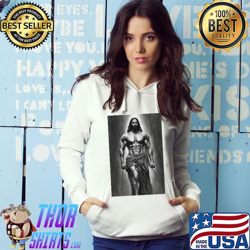 Jacked and Shredded Jesus Christ shirt, hoodie, sweater, long sleeve ...